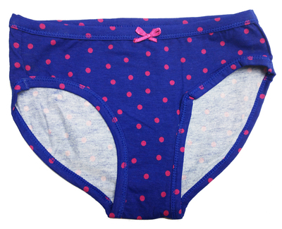 女童蓝色波点全棉三角内裤