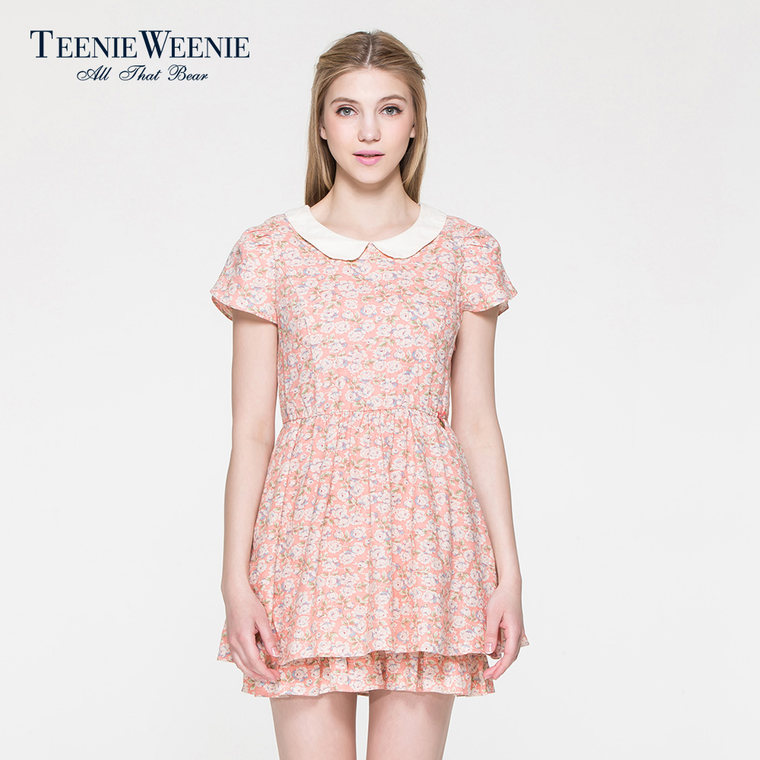 福州苏宁广场Teenie Weenie旗舰店_聚Teenie Weenie小熊2015专柜正品女装田园碎花连衣裙TTOW5A693I_商场同款 ...