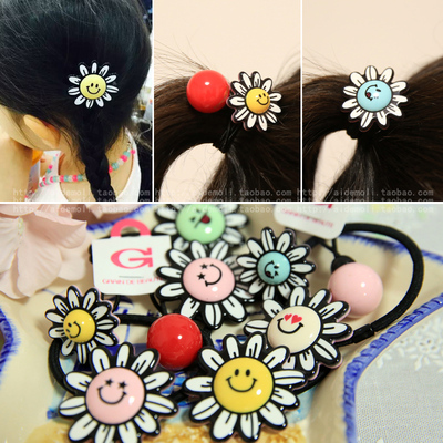 韩国进口beaute向日葵笑脸发圈