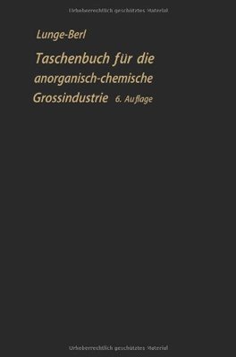 【预订】Taschenbuch Fur Die Anorganisch-Chem...