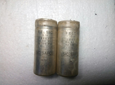绝版透明皮 法国SIC SAFCO 80v 1800uf 螺丝脚发烧电容