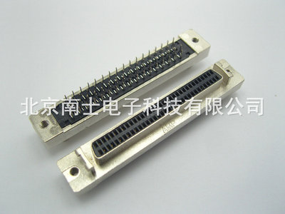 AMP SCSI 68P MDR 母头 直插 焊板式 HPDB68 针式DB型 插座带耳