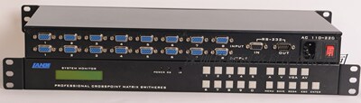 LANBE蓝宝MVX-1616-A VGA音频矩阵 16进16出VGA 矩阵切换器 包邮