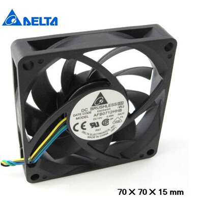 原装台达AFB0712HHB 0.45A AMD CPU散热器 7015 4针PWM滚珠风扇