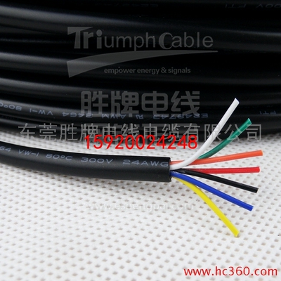 UL2464AWM 24AWG PVC柔软护套线 7芯电线 控制电源线200米/卷