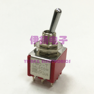 SH SALECOM台湾兴瀚进口钮子开关 T80-T系列T8301 9脚2档 MTS-302