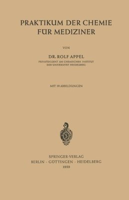 【预订】Praktikum Der Chemie Fur Mediziner