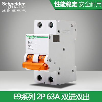 施耐德断路器 2PC63A双进双出 空气开关家用电闸总开schneider