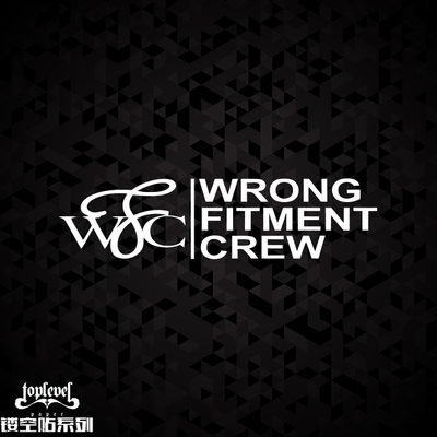 TLP镂空车贴WRONG英文字改装