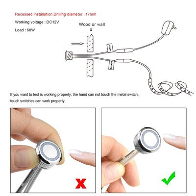 Light Led-Strip Touch-Sensor Dimmable Power Kitchen 2835-Lam