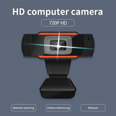 720P HD Webcam with Built-in Microphone 1280 x 720p USB Web