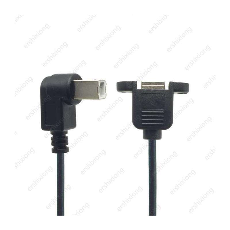 1PCS Right Angle USB Type B male to USB B female Printer Pa_虎窝淘