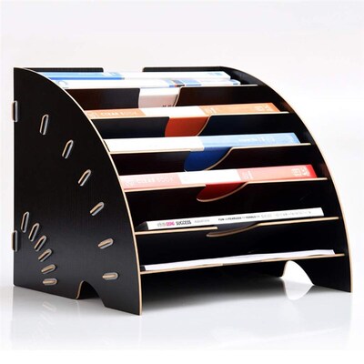 Files Rack Bookshelf Desktop Storage Box A4 File Holder Sect