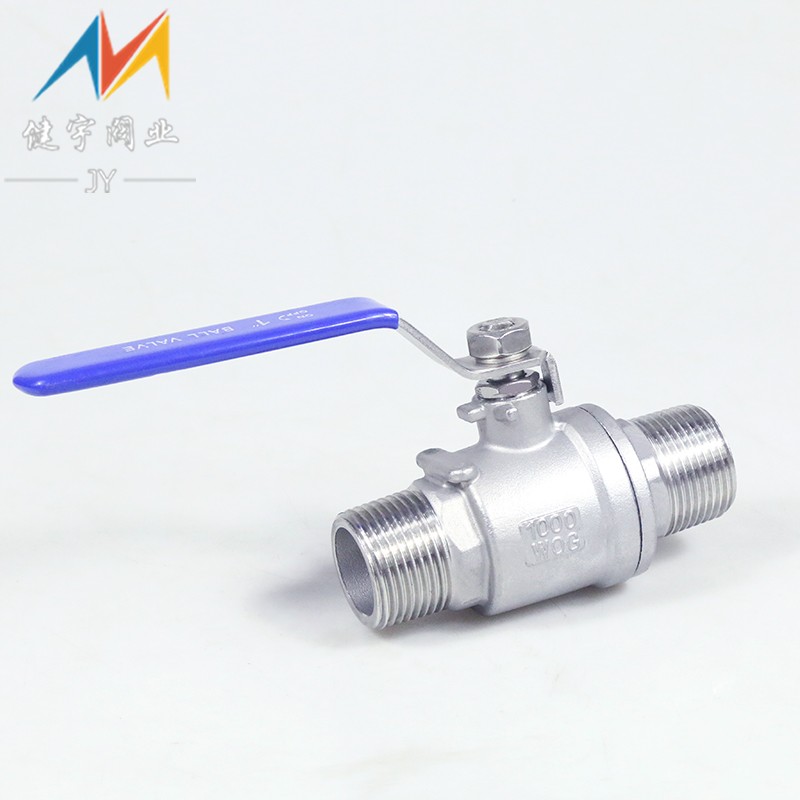 304不锈钢两片式外螺纹球阀Q21F-16P二片式双外丝球阀4分6分1寸_虎窝淘