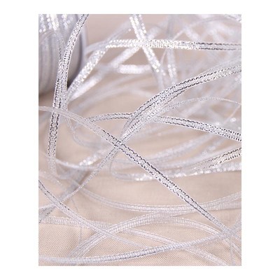 25Yards 6mm Silver Gold Glitter Silk Satin Ribbon Party Home