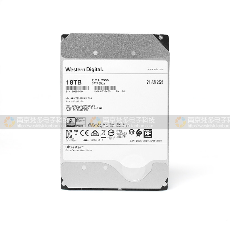 WD/Western HC550 WUH721818ALE6L4 18T 7.2K SATA3氦T气硬碟18TB_虎窝淘