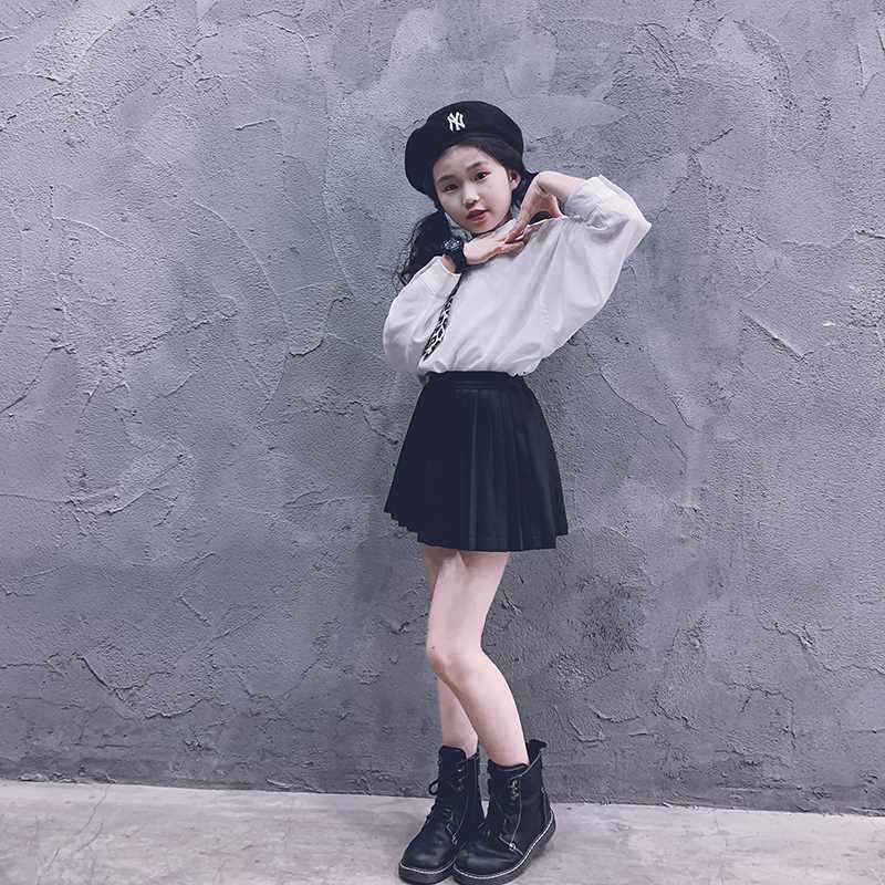 Leng Niang Custom Girl's Summer Pleated R Skirt Baby's College Style ...