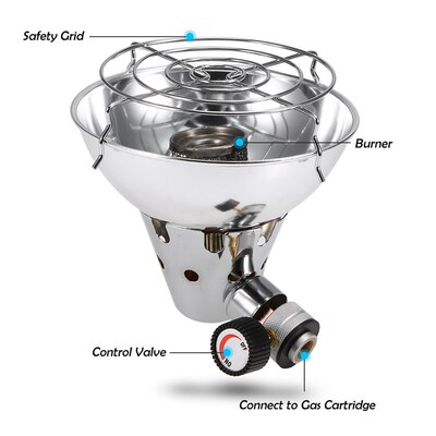 Tent Heater Propane Butane Fishing Outdoor Gas with Stand-Up