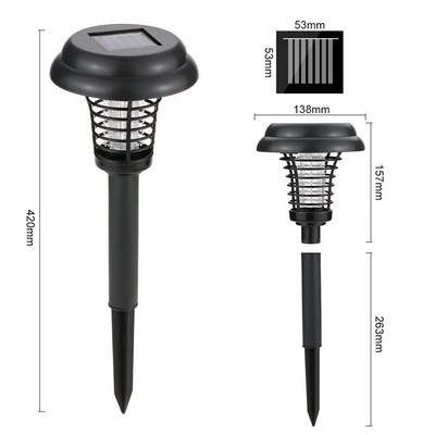 Solar LED Mosquito Repellent Killer Lamp Outdoor Mosquito Pe