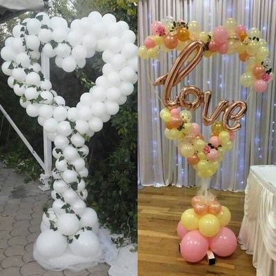 1P 98cm White Plastic Balloon Arch Ring DIY Background Holde
