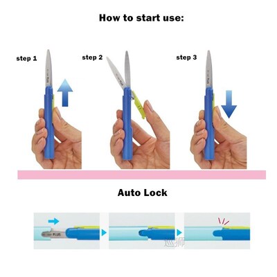 Plus Fitcut Curve Twiggy Scissor Multi Color Safe Portable P