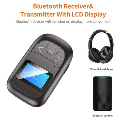 T14 Bluetooth 5.0 Audio Transmitter Receiver with LED Displa