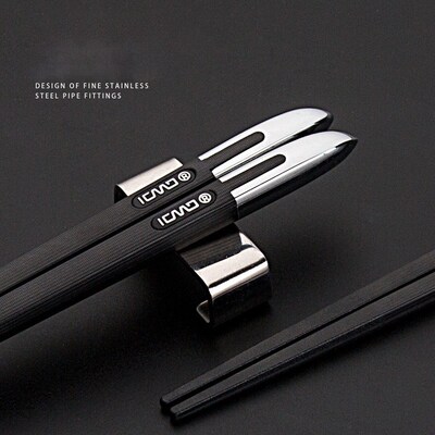 5pcs Set Pack  Non-Slip Stainless Steel Chopsticks Reusable