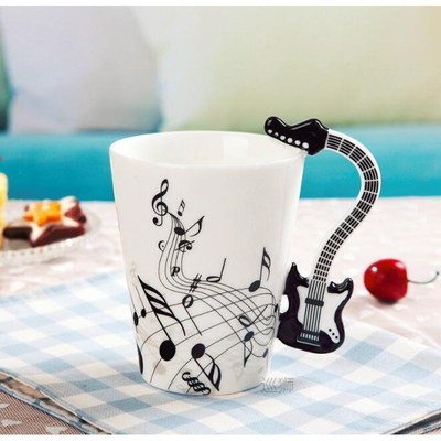 Creative Music Violin Style Guitar Ceramic Mug Coffee Tea Mi