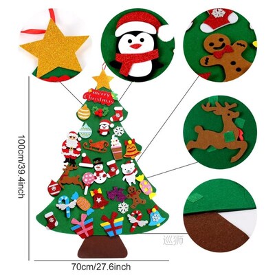 50x100cm DIY Felt Snowman Christmas Game Set Merry Christmas