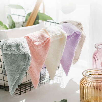 Soft Hand Towel 25*25CM Microfiber Child Feeding Wipe Cloth