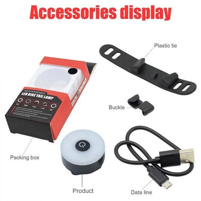 Bike Light Rear USB Rechargeable Mini Bicycle LED Taillight