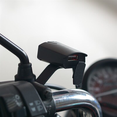 12V CS 835A1 Motorcycle Handlebar Mount USB Phone Charger w
