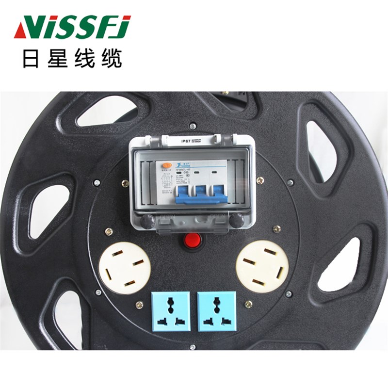 直销移动380V电缆盘25A线盘16A绕线盘工地卷线缆T盘三相四线超级_虎窝淘