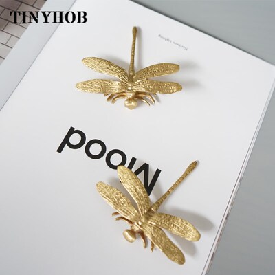 Dragonfly Shape/ brass Knobs board Pulls Drawer Knobs Kitche