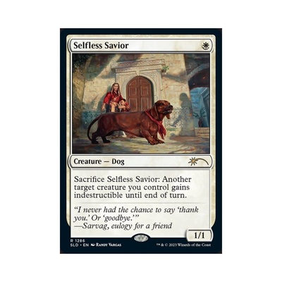 呆呆龙卡牌 万智牌  无私救助犬#1286 英文 平 秘室珍品 白色