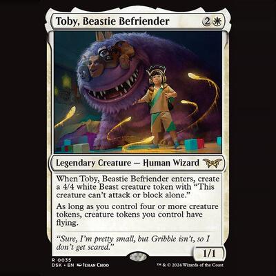 万智牌 Toby, Beastie Befriender兽伴挚友托比 闪 日印 鬼屋惊魂