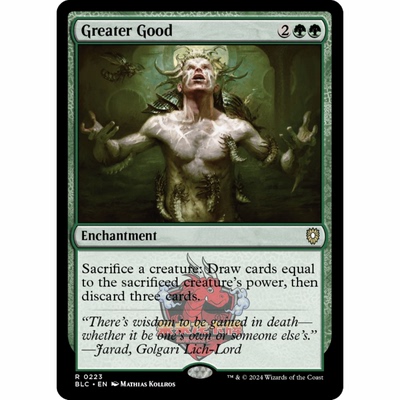 万智牌 BLC 牺牲小我 Greater Good 223 斑隆洛指挥官 绿色 金