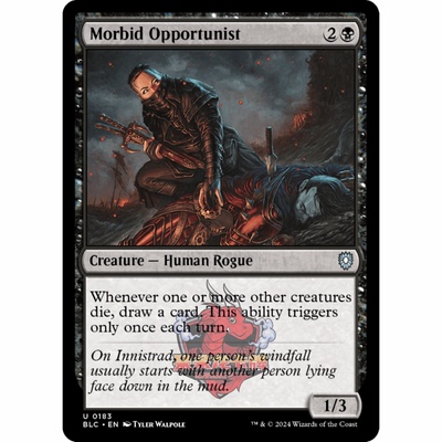 万智牌 病态投机者 Morbid Opportunist 183 斑隆洛指挥官 黑色