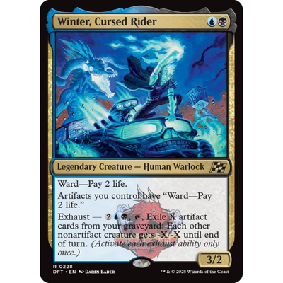 万智牌 受诅车手温特 Winter,Cursed Rider 英文 平/闪 乙太漂移