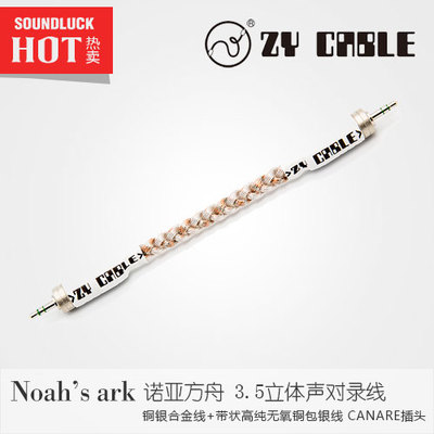 张扬/ZY Cable诺亚方舟铜银合金3.5mm立体声对录线AUX包邮-圆声带