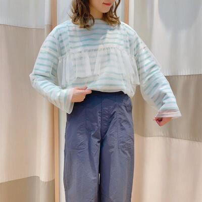 日单潮牌SM2薄纱荷叶边套头衫2ways