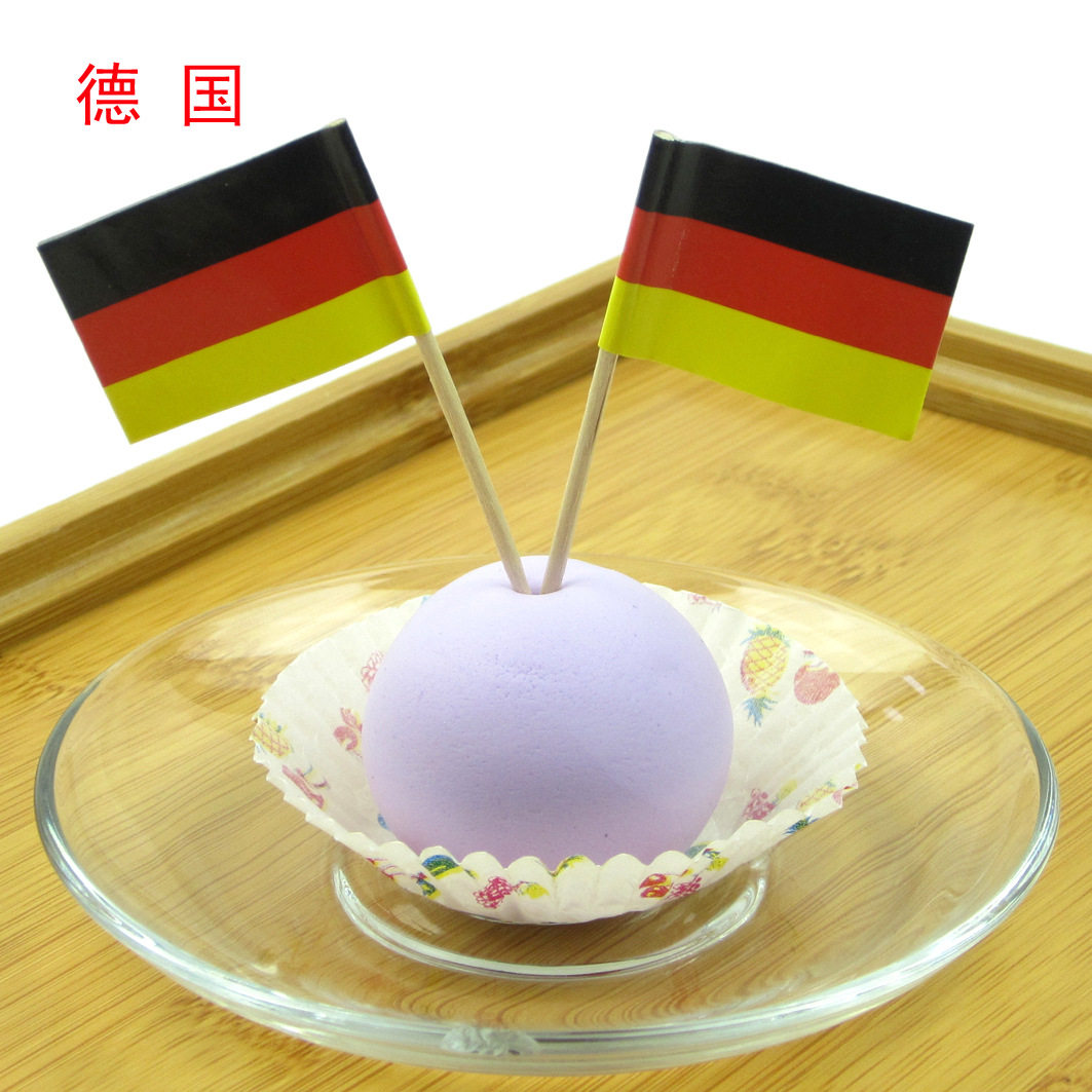 热卖德国小旗牙签一次性欧洲插签彩旗蛋糕水果盘鸡尾酒甜品装饰签