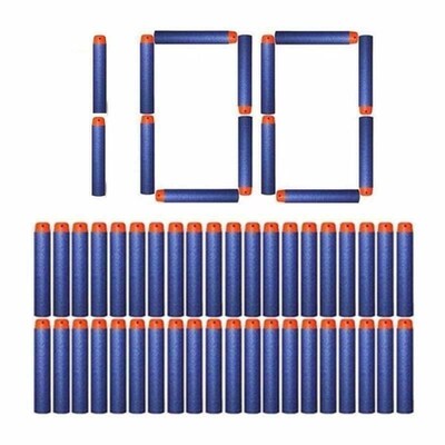 100pcs Nerf Soft Toy Gun Air Hole Foam Darts Bullets 7.2