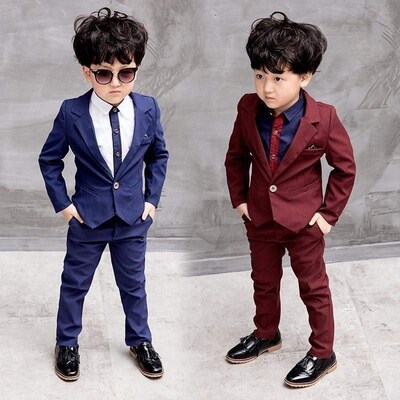 2pcs kids baby boys formal suit for wedding suit   pants