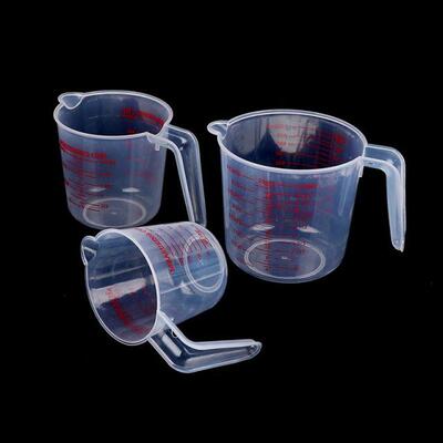 250/500/1000ML Plastic Clear Measuring Cup Jug Pour Spout Su