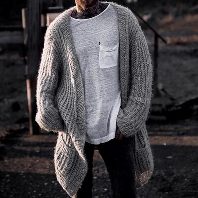Men Sweater Cardigans Designer solid Woolen Single Breasted