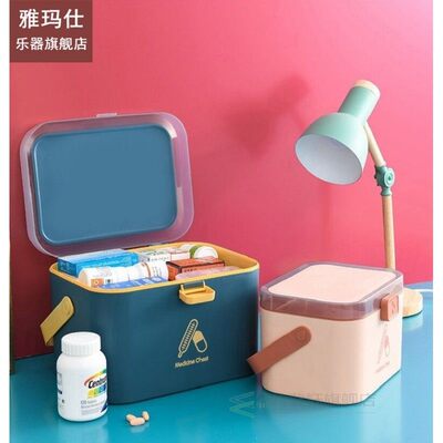 1PC S L Home Care Medicine Cabinet Plastic Storage Boxes Rec