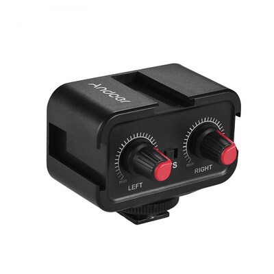 Andoer WS VS Dual Channel Microphone Audio Mixer Adapter 3