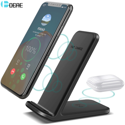 Qi Wireless Charger 2 in 1 Charging Dock for iPhone SE 2 11
