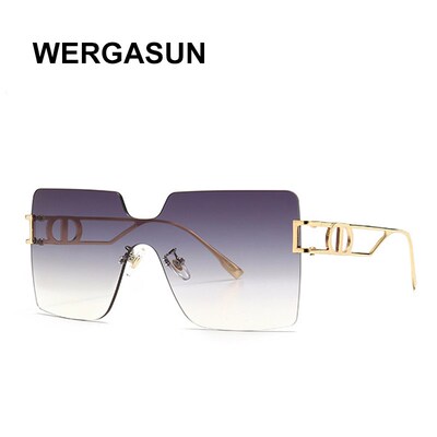 WERGASUN 2020 Fashion Square Sunglasses Women Brand Designe